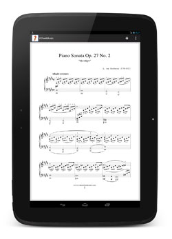 Free sheet music viewer for Android by Virtual Sheet Music